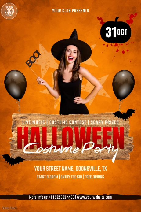 Halloween Costume Party Poster Template | PosterMyWall