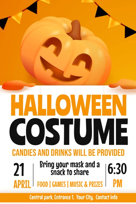 Halloween costume party poster Template | PosterMyWall