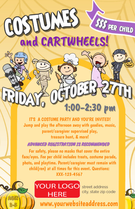 Copy of HALLOWEEN COSTUME PARTY TAB | PosterMyWall