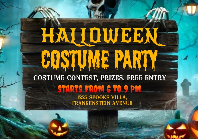 Halloween Costume Party Template. | PosterMyWall
