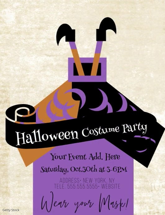 Halloween Costume Witch Flyer Template | PosterMyWall