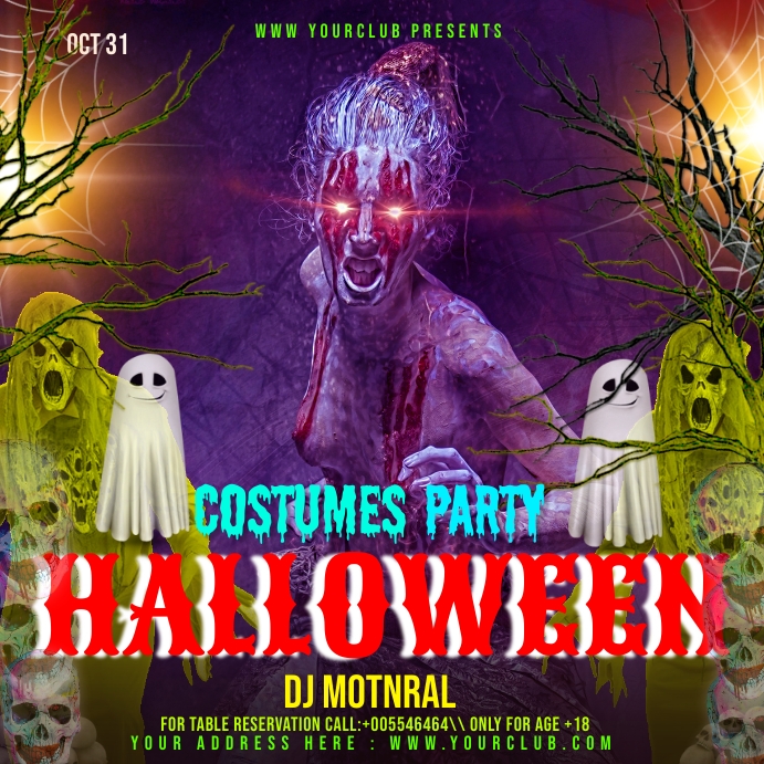 Halloween costumes party Template | PosterMyWall