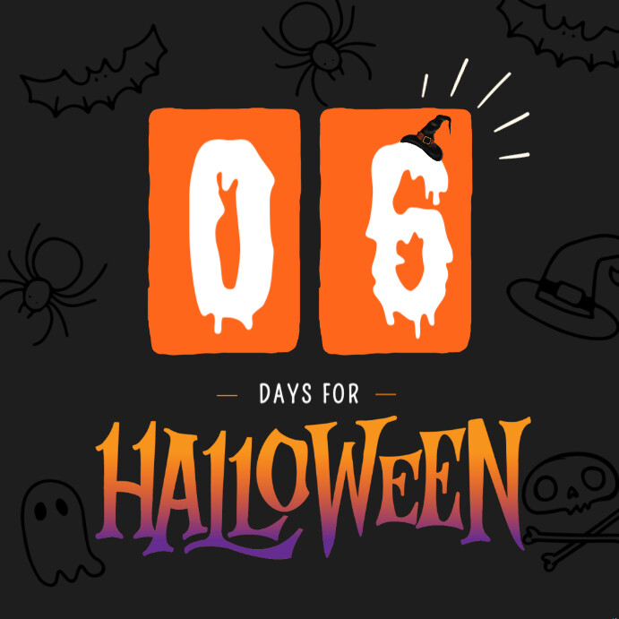 Halloween Countdown Template | PosterMyWall