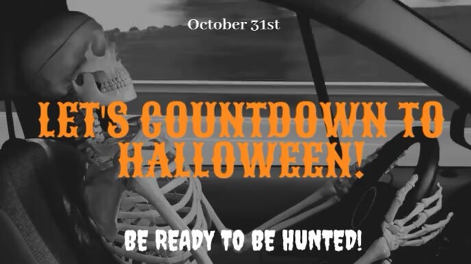 Plantilla de Halloween Countdown Party Digital Display (16:9 ...