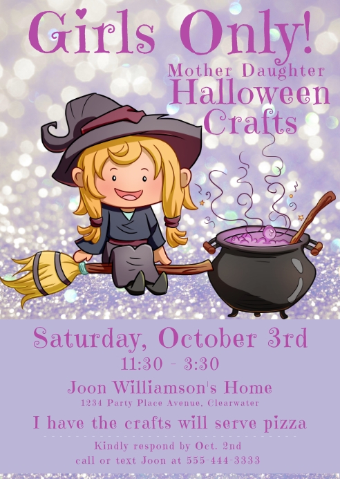 Copy of Halloween Crafts Party Invitation | PosterMyWall