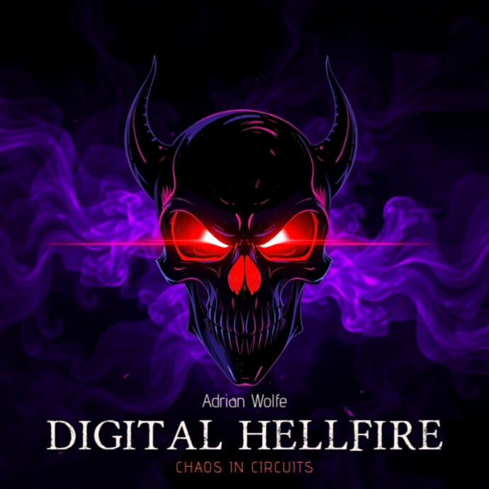 Halloween Cyber Skull Dark Metal Album Cover Template | PosterMyWall