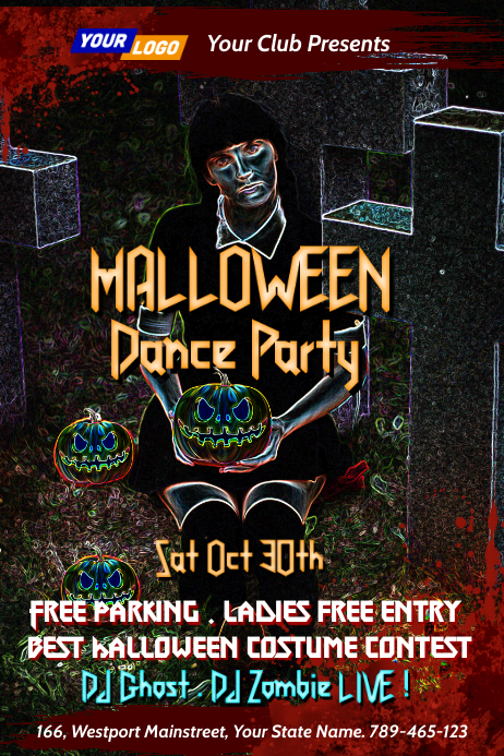 Halloween Dance Party Template | PosterMyWall