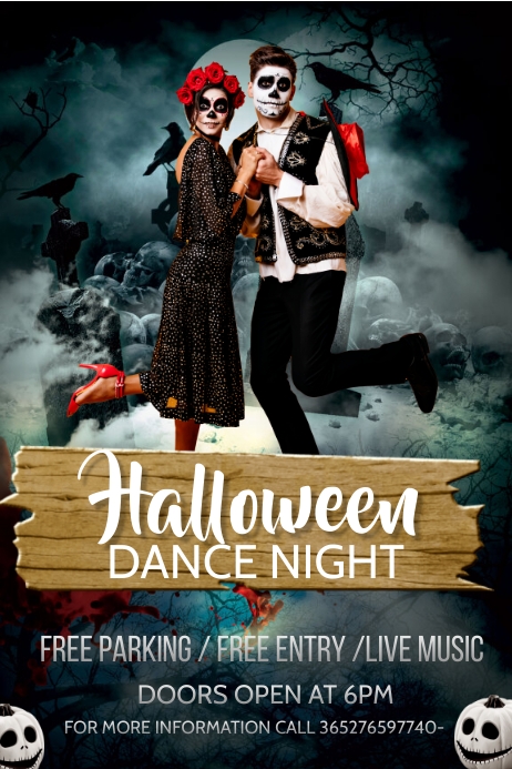 Plantilla de Fiesta de Baile de Halloween | PosterMyWall
