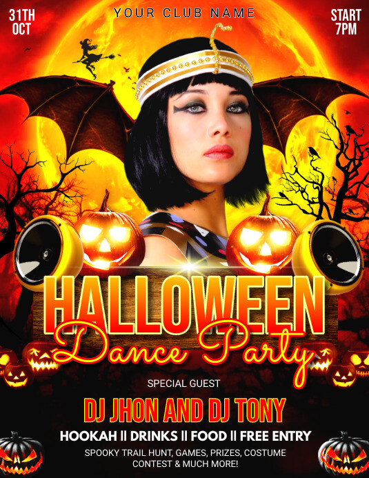halloween dance party flyer Template | PosterMyWall