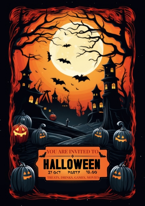 Halloween เทมเพลต | PosterMyWall