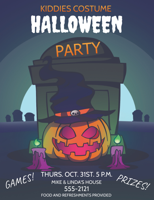 KIDS HALLOWEEN PARTY INVITE Template | PosterMyWall