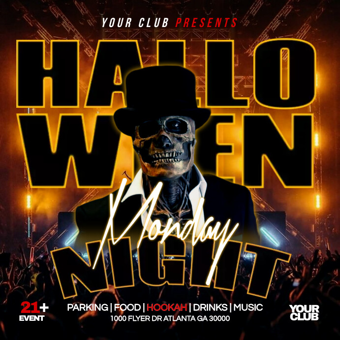 Black Monday Halloween Party Template | PosterMyWall