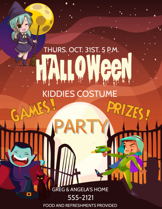 KIDS HALLOWEEN PARTY INVITE Template | PosterMyWall