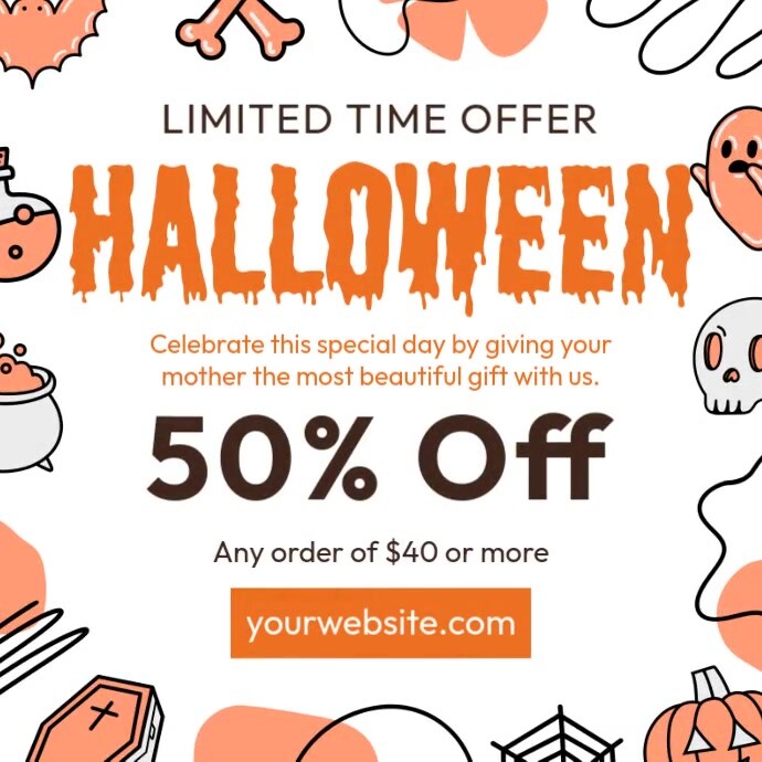 Plantilla de Halloween Discount | PosterMyWall