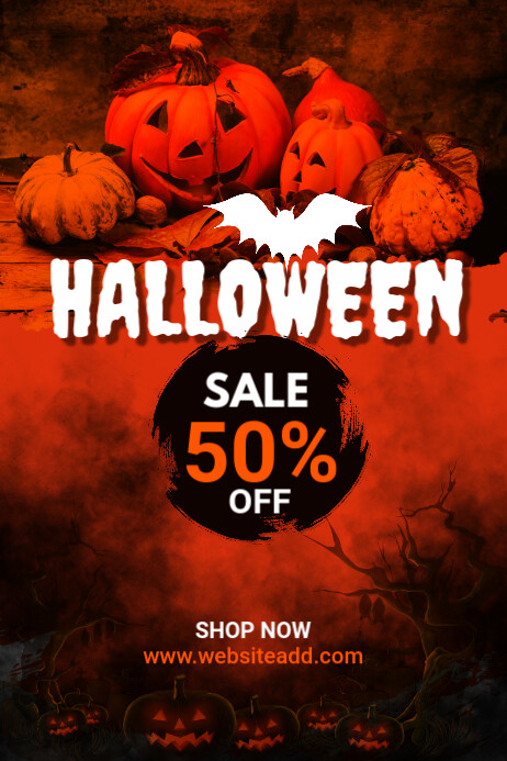 Halloween Discount Poster Template | PosterMyWall