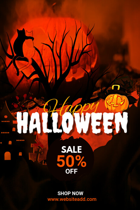 Halloween Discount Poster Template | PosterMyWall