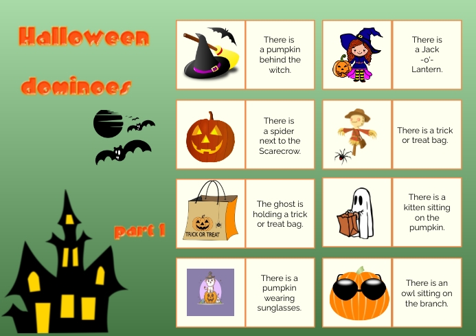Plantilla de Halloween dominoes 1 | PosterMyWall