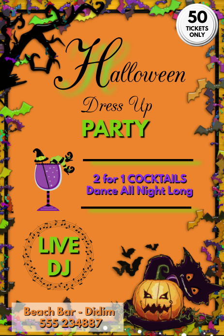 Halloween dress up party Template | PosterMyWall