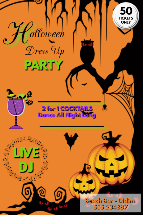 Halloween dress up party Template | PosterMyWall