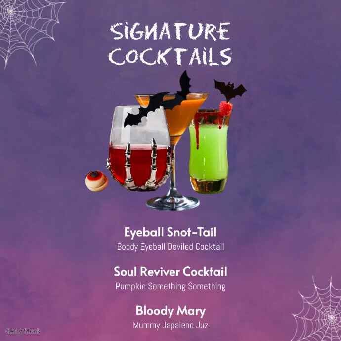 Halloween Drinks Menu Template | PosterMyWall