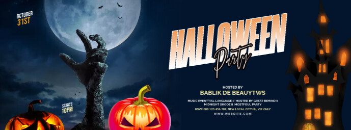 Halloween Facebook Cover Photo Template | PosterMyWall