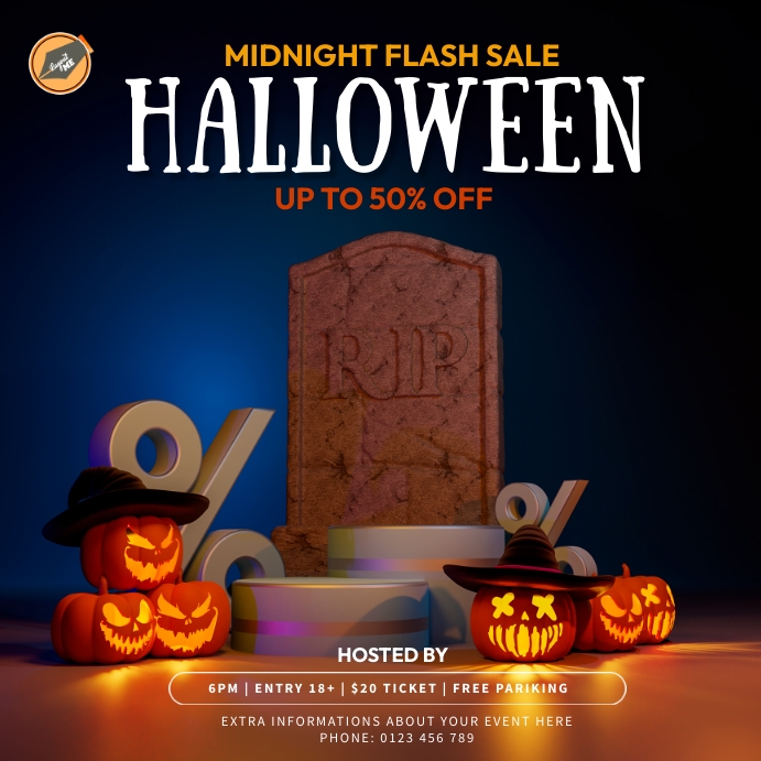 Halloween Flash Sale Template | PosterMyWall