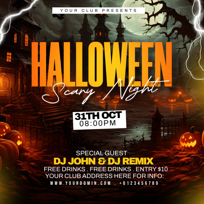 Halloween flyer Template | PosterMyWall