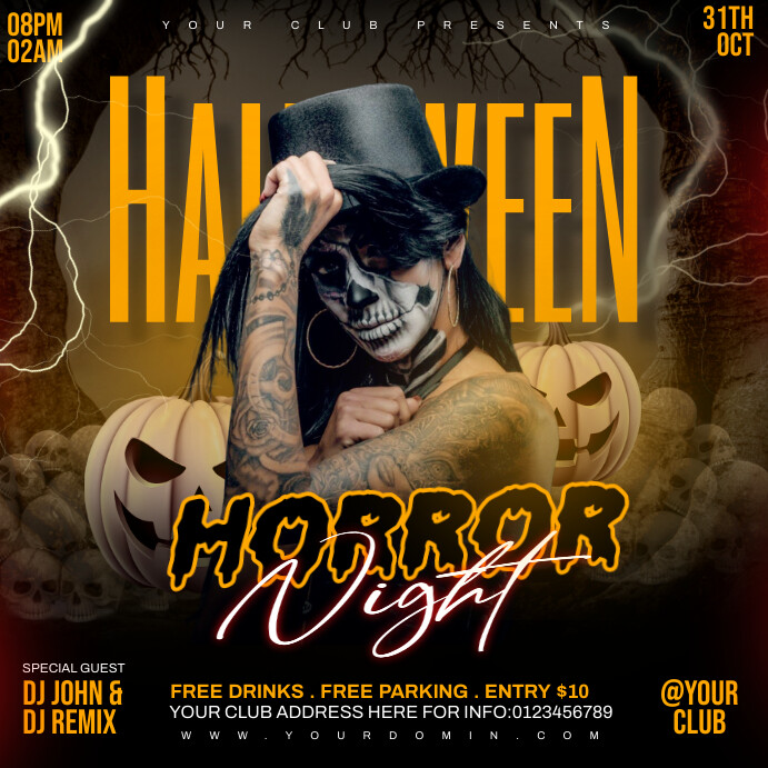 Plantilla de halloween flyer | PosterMyWall