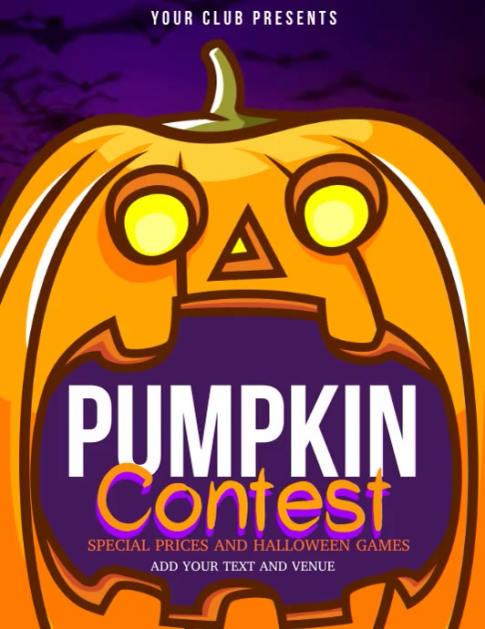 Halloween flyers, Pumpkin carving contest Template | PosterMyWall