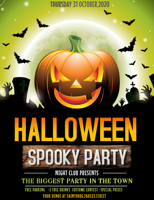 Halloween flyers,trick or treat flyers,event Template | PosterMyWall