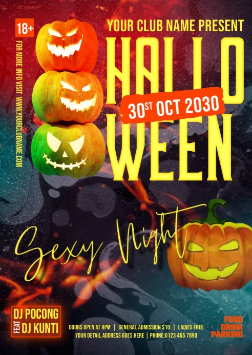 Halloween flyers Party Template | PosterMyWall