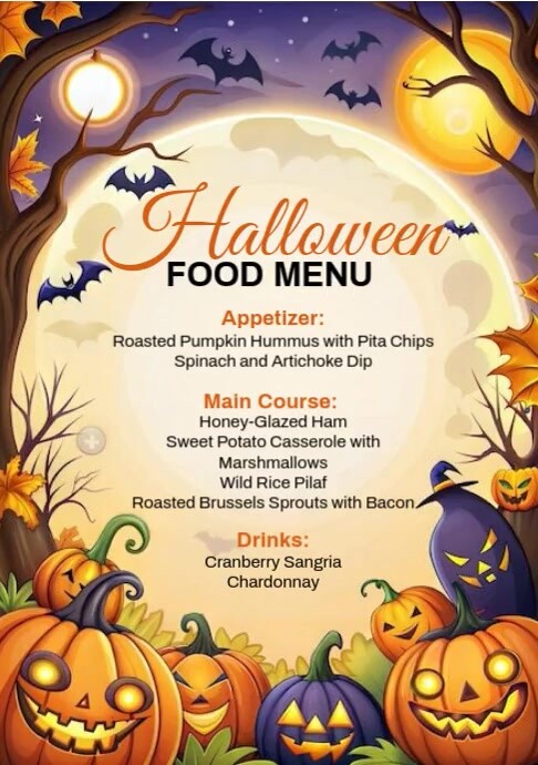 Plantilla de Halloween Food Menu Ads | PosterMyWall
