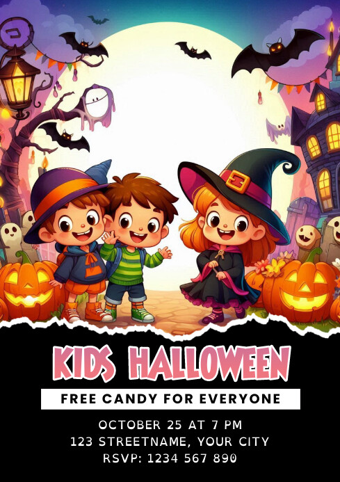 Copy of Halloween For Kids | PosterMyWall