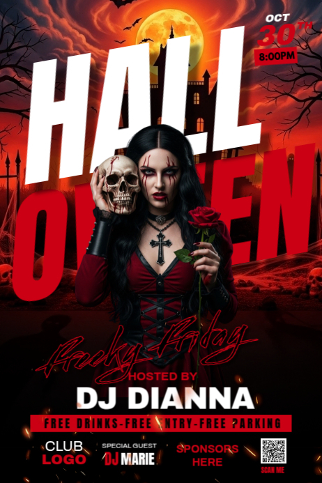 Halloween Freeky Friday Party Template | PosterMyWall