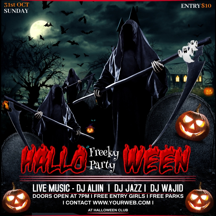 Halloween freeky party Template | PosterMyWall