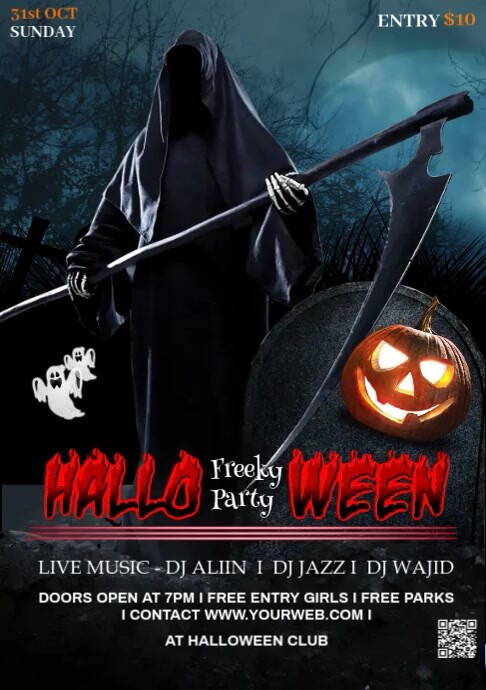 Halloween freeky party Template | PosterMyWall