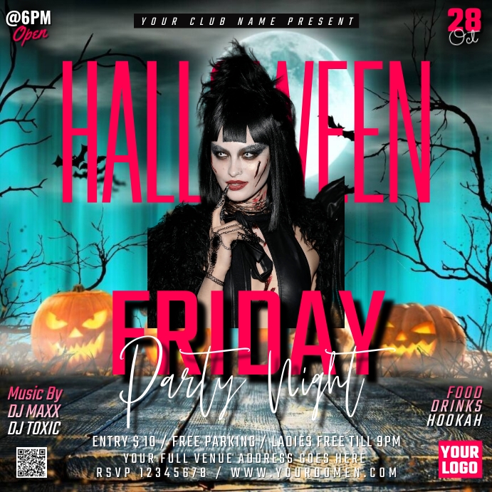 Copy of halloween friday night party | PosterMyWall