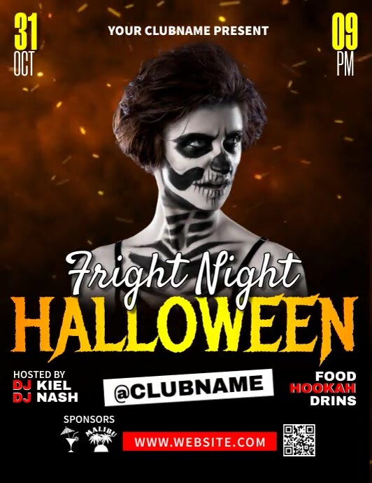 Halloween Fright Night Template | PosterMyWall