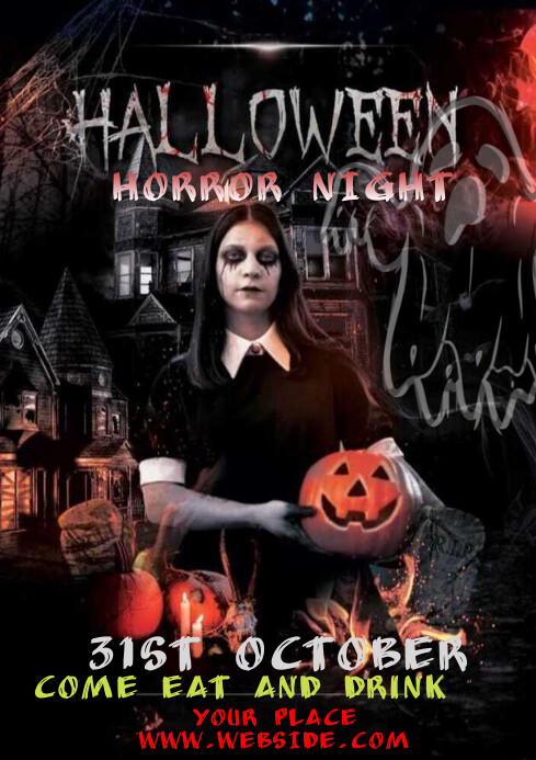 Plantilla de Halloween fryer | PosterMyWall