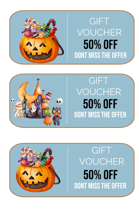 halloween gift voucher Template | PosterMyWall