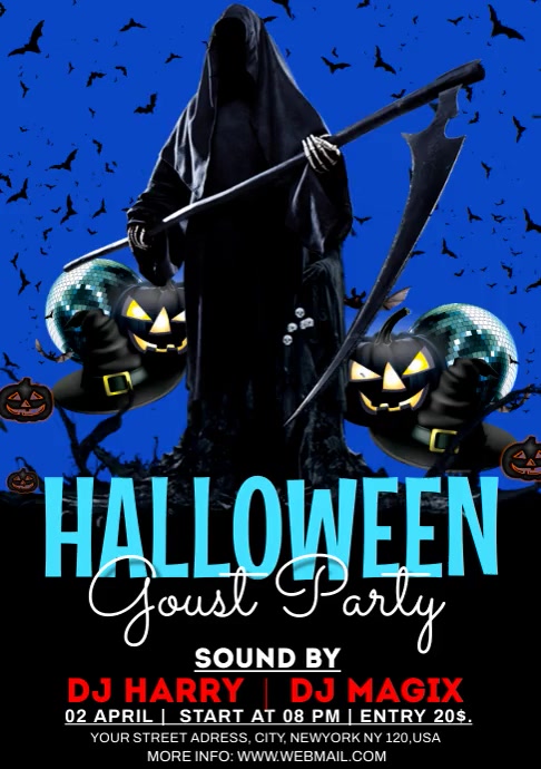 Plantilla de Goust de Halloween | PosterMyWall