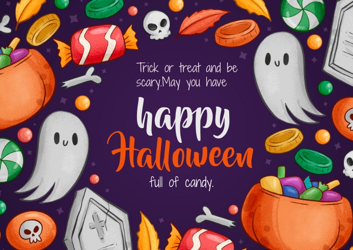 halloween greeting card Template | PosterMyWall