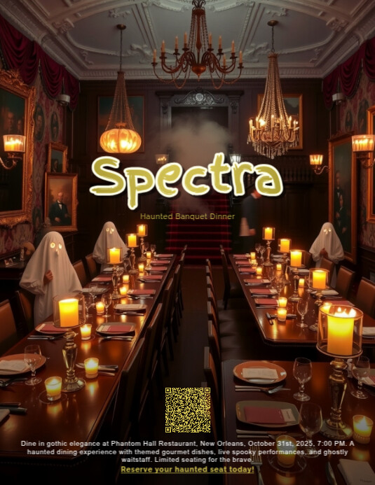 Plantilla de Halloween Haunted Banquet Dinner New Orleans 2025 ...