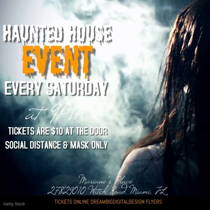 Halloween Haunted House Ad Template | PosterMyWall