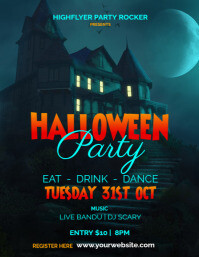 Halloween Haunted House Flyer Template | PosterMyWall