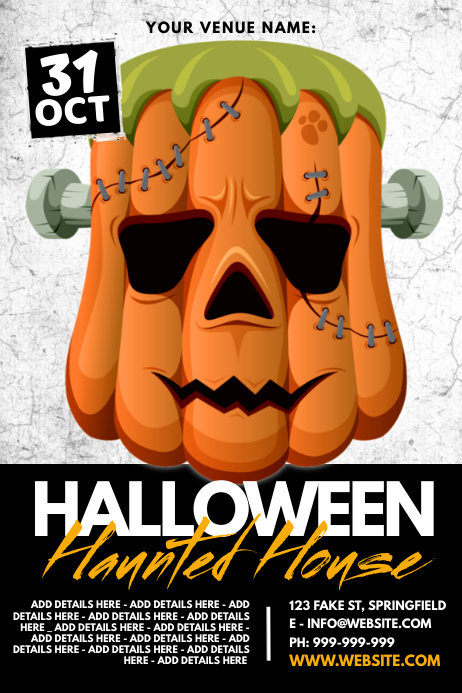 Copy of Halloween Haunted House Poster | PosterMyWall