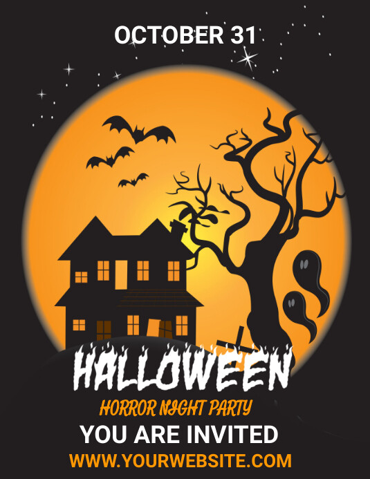 Halloween horror,boo party flyers template | PosterMyWall