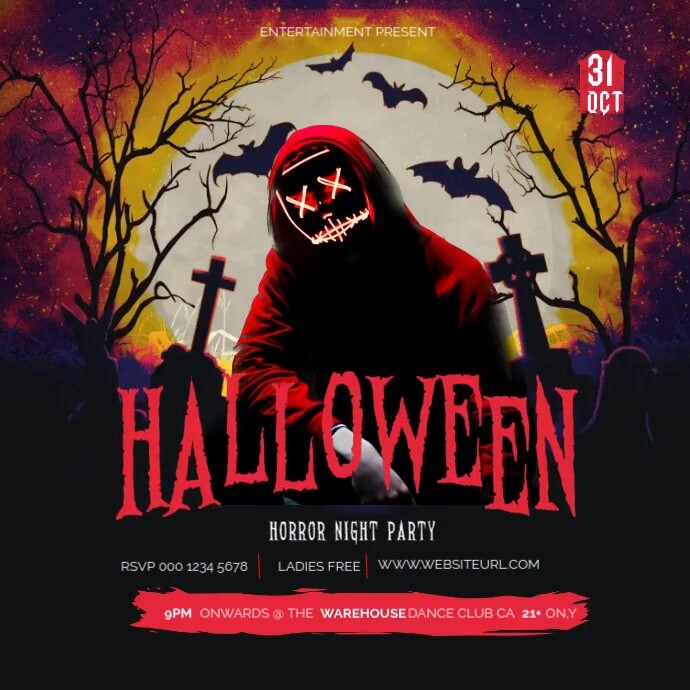 Halloween Horror Night Concert Templat | PosterMyWall