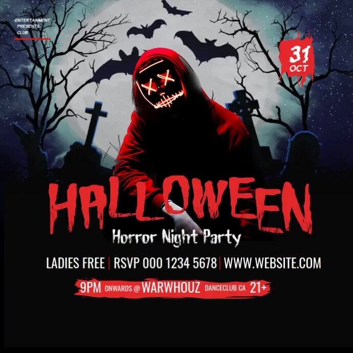 Halloween Horror Night Concert Templat | PosterMyWall