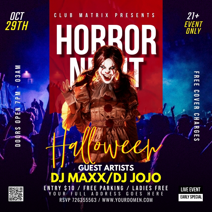 Copy of Halloween Horror night | PosterMyWall